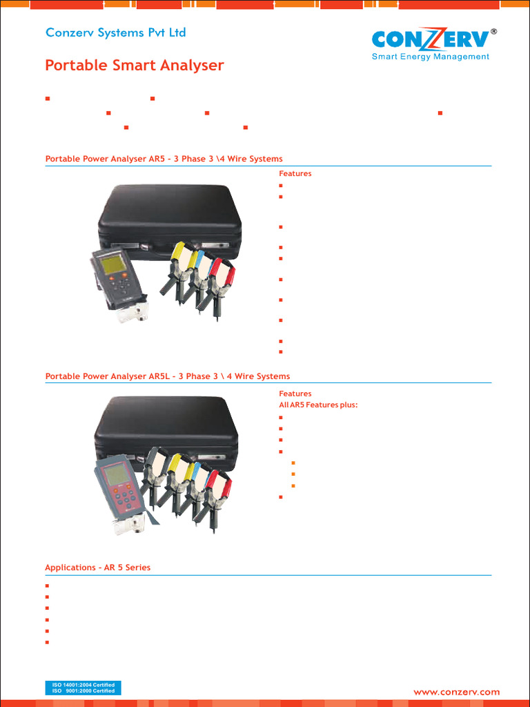 Power Analyser AR5 Series | PDF | Capacitor | Electrical Engineering