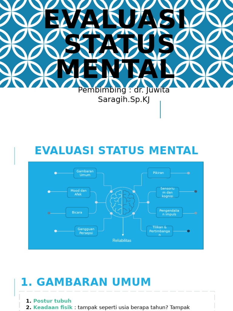Evaluasi Status Mental | PDF | Pengembangan Diri