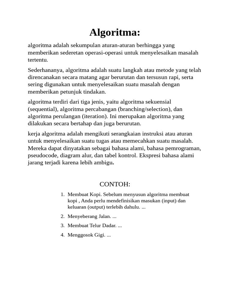 Rangkuman Algoritma, HTML, PHP | PDF