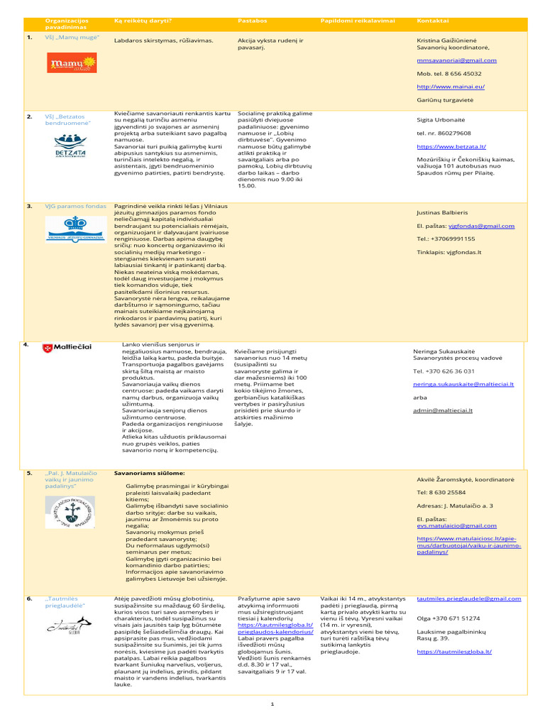 Socialiniai Partneriai 2023 2024j | PDF