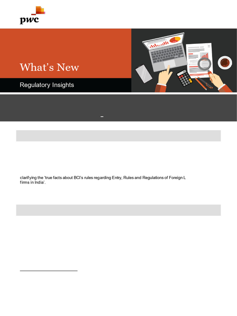 PWC Regulatory Insights 20 March 2023 Bar Council of India Issues Rules ...