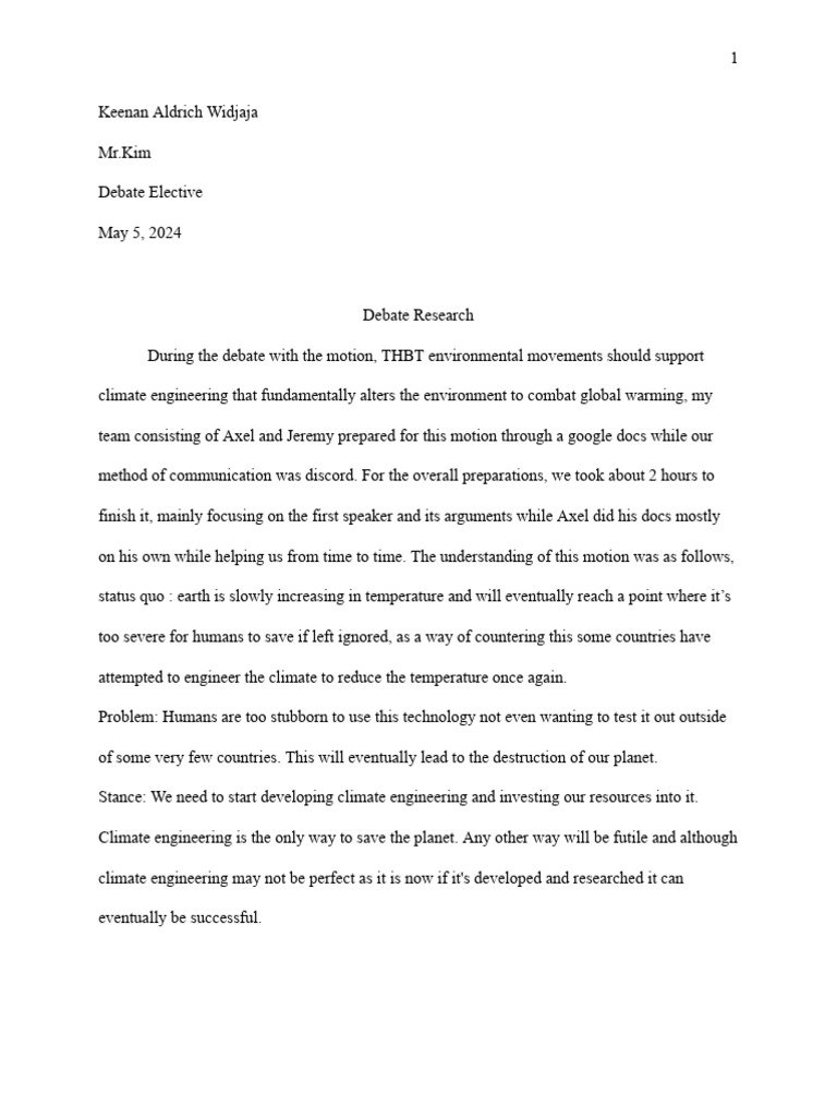 Debate on Climate Engineering | PDF | Climate Engineering | Engineering
