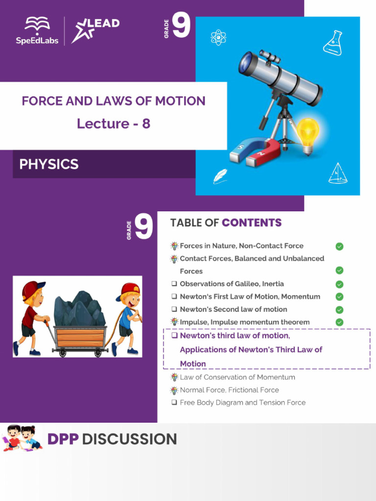 Force and Laws of Motion-L7 | PDF
