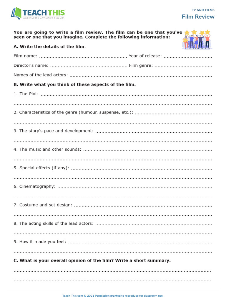 Film Review Worksheet | PDF