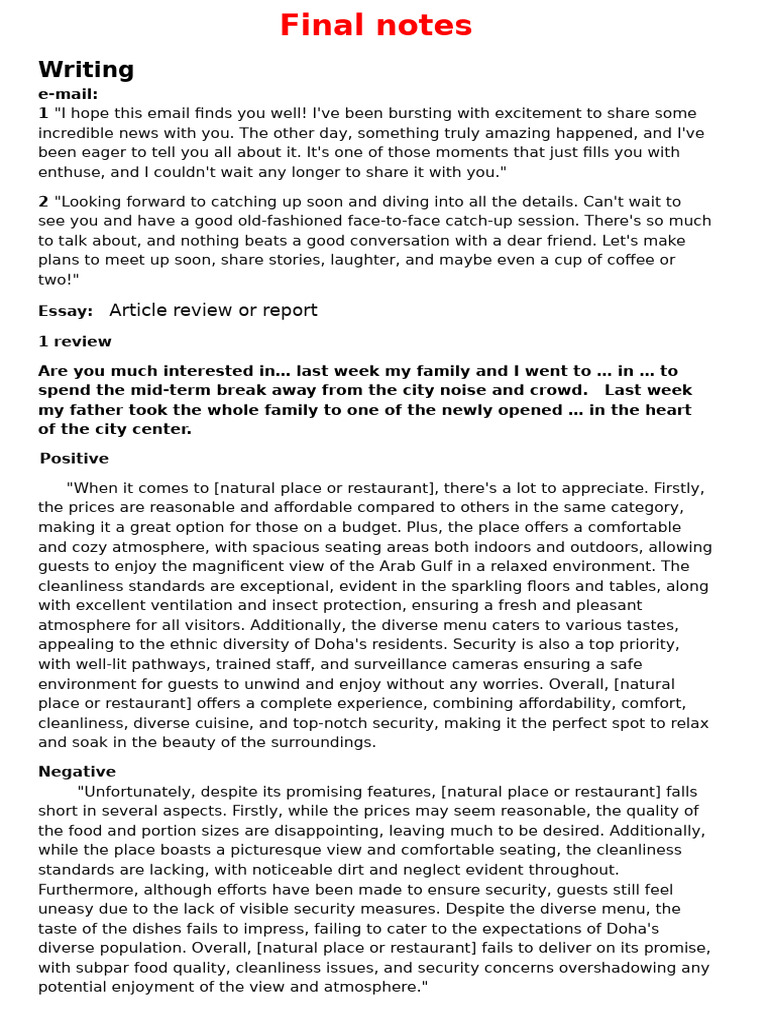 Final Notes | PDF Final Notes | PDF