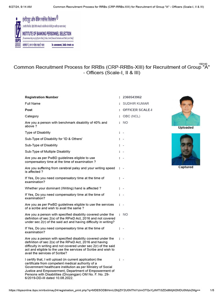 Common Recruitment Process For RRBs (CRP-RRBs-XIII) For Recruitment of ...