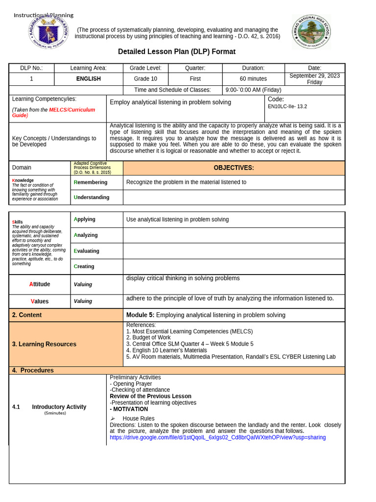 Labid Co Q2 DLP | PDF | Knowledge | Psychology