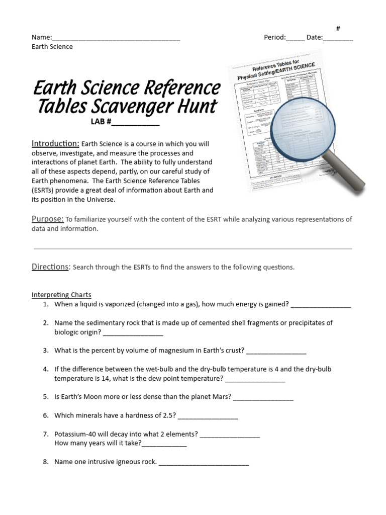 esrt-hunt | PDF | Rock (Geology) | Earth