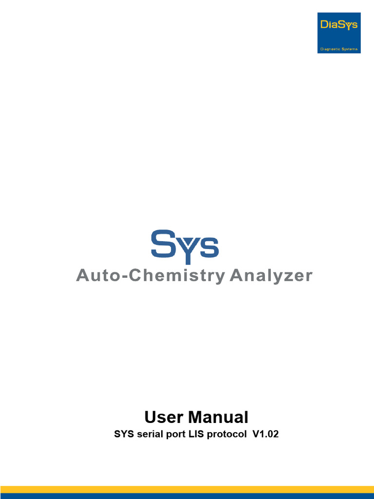 SYS Serial Port LIS Protocol V1.02 Jef | PDF | Ascii | Computing