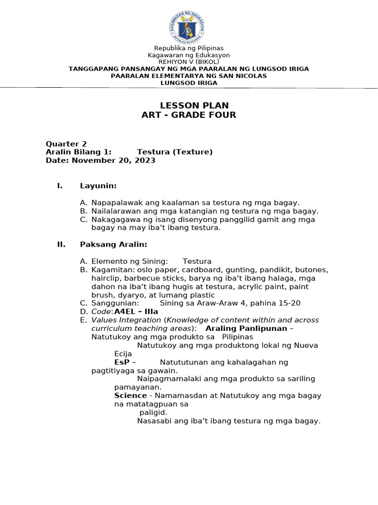 COT 1 DLP Q2 JUSTINE CORPORAL | PDF