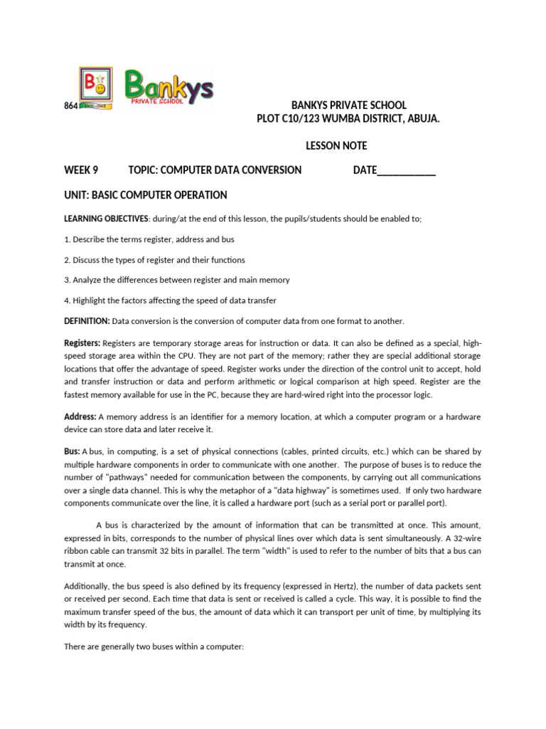 Computer Data Conversion | PDF | Central Processing Unit | Computer ...