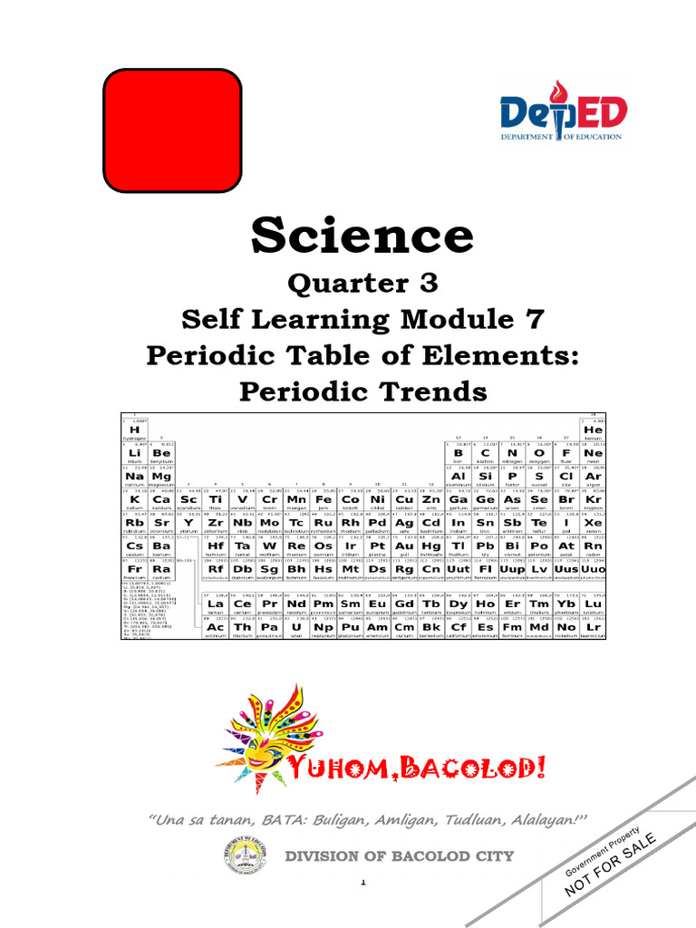 7.-Q3-M7-Periodic-Table-of-Elements-Periodic-Trends 1 | PDF | Ion | Atoms