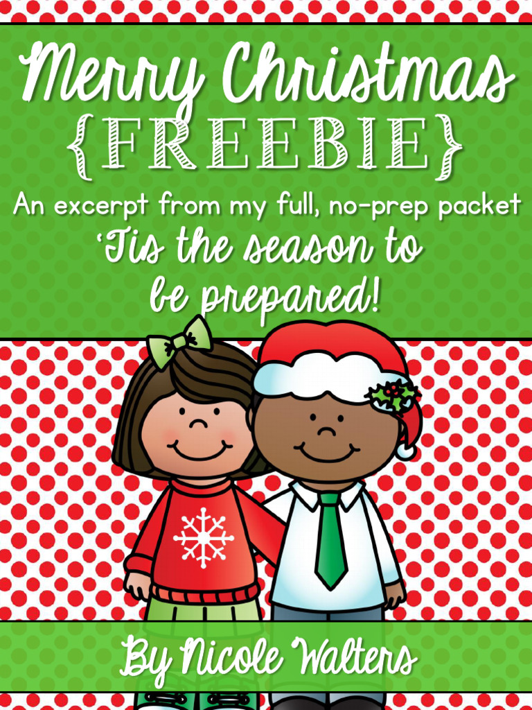 (Freebie) : Tis The Season To Be Prepared! | PDF