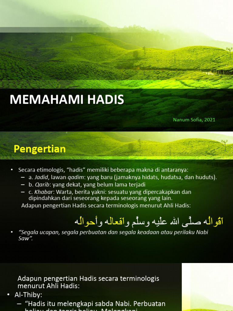 Memahami Hadis | PDF