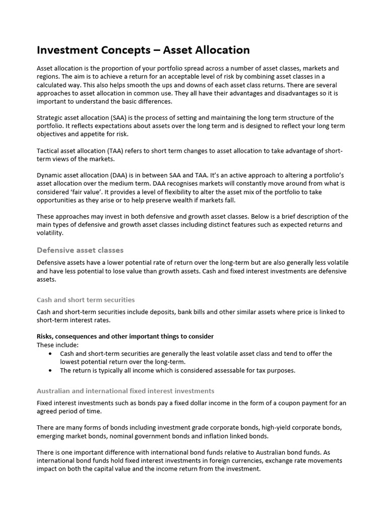 Asset-Allocation | PDF | Investing | Bonds (Finance)