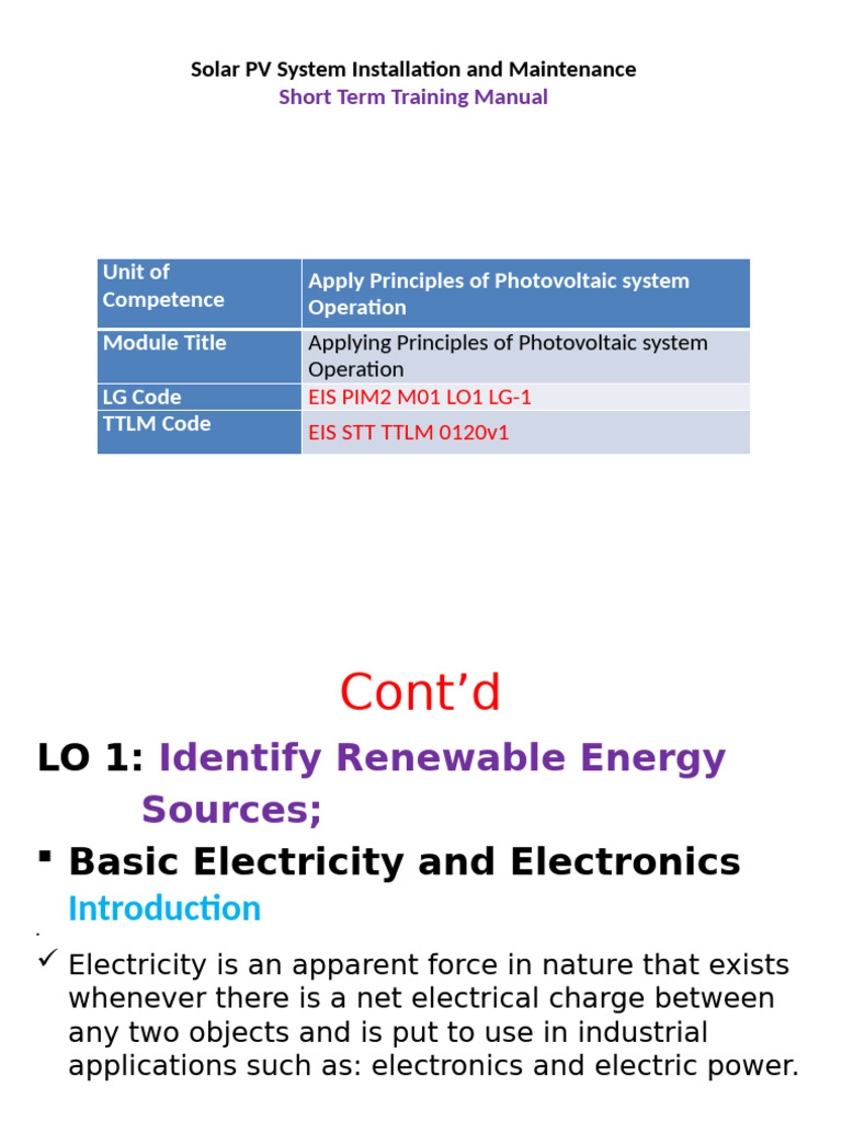 Solar PV System | PDF | Electrical Resistance And Conductance ...