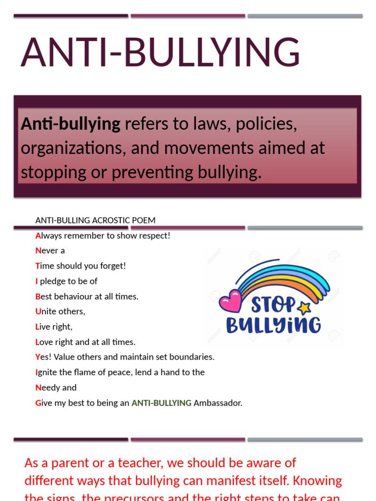 Anti Bulling | PDF | Bullying | Psychology