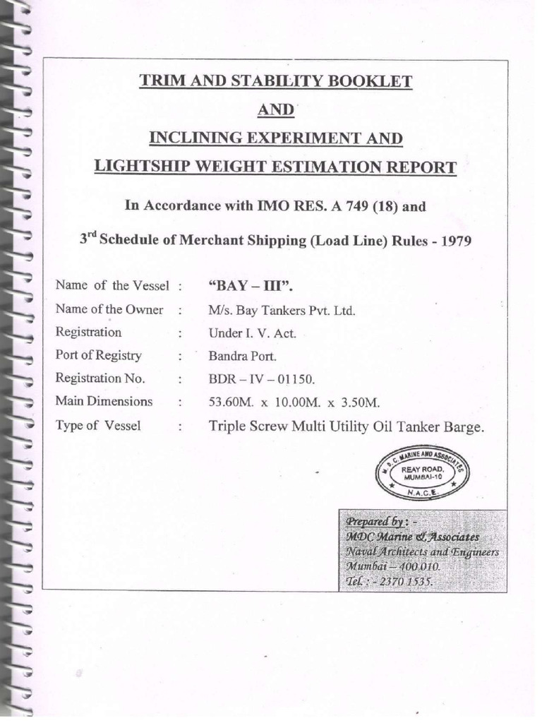Tirm & Stability Booklet BAY III - Compressed | PDF