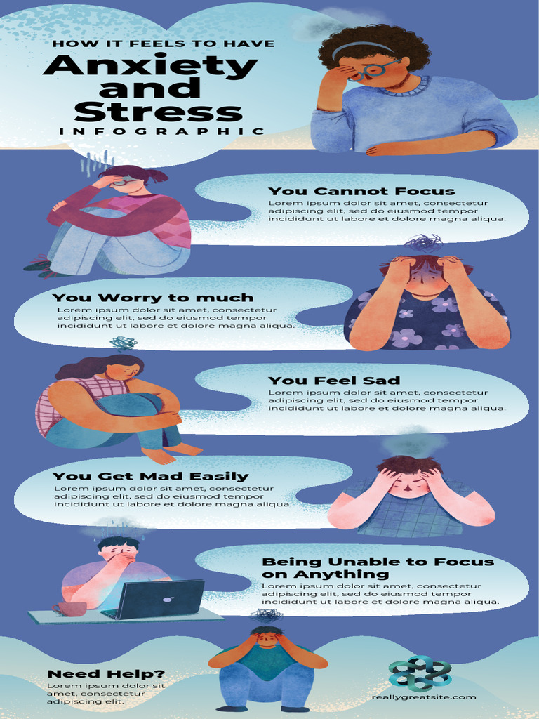 Pale Blue Anxiety and Stress Infographic PDF | PDF