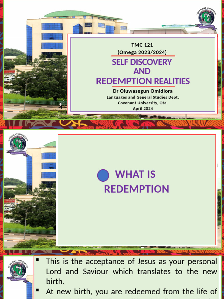 Self Discovery and Redemption Realities | PDF | Soul | Salvation