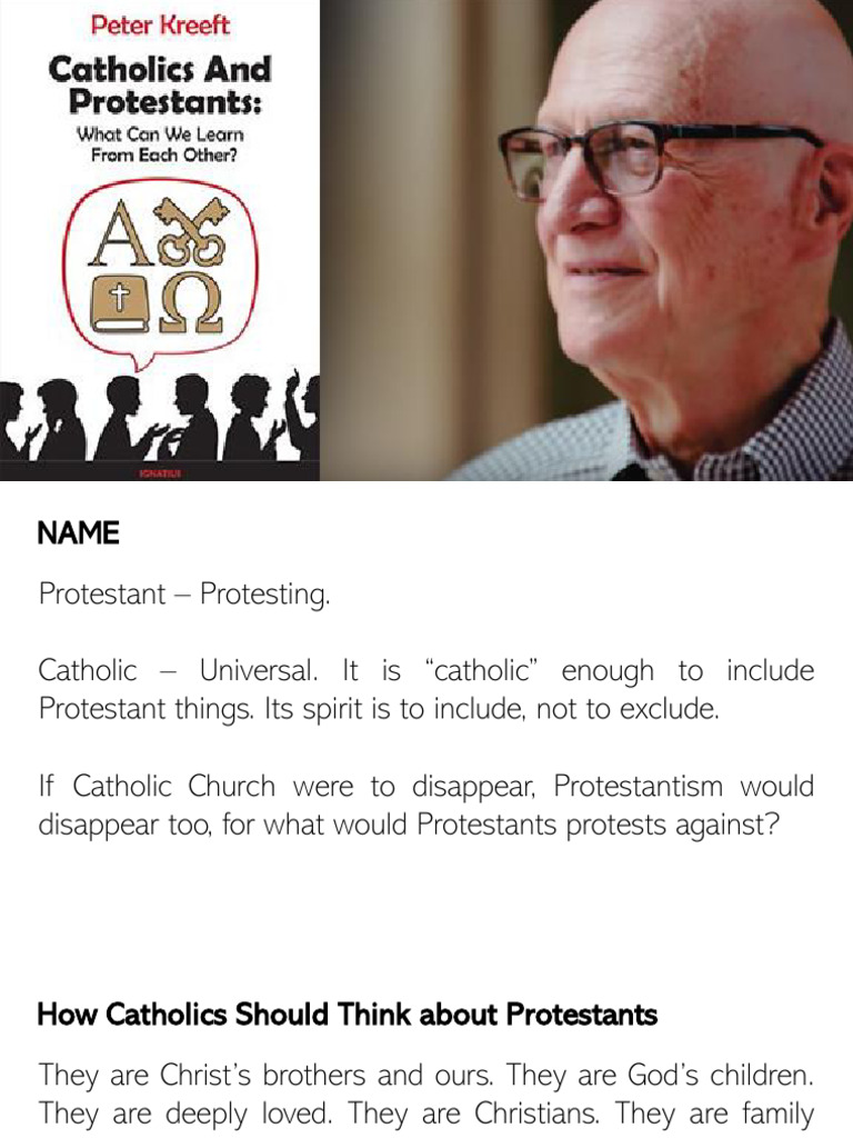 Catholics and Protestants What Can We Learn From Each Other | PDF ...