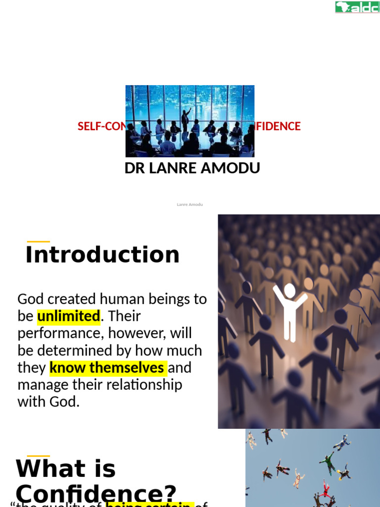 Self-Confidence and God-Confidence | PDF