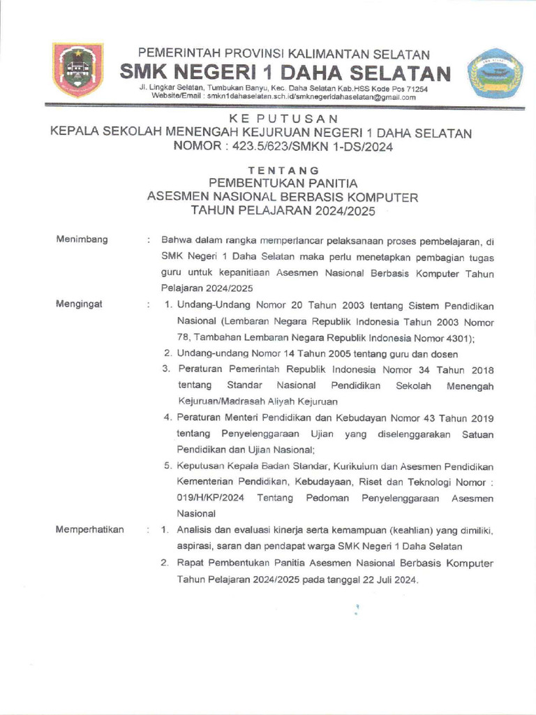 SK ANBK 2024 (Revisi) | PDF