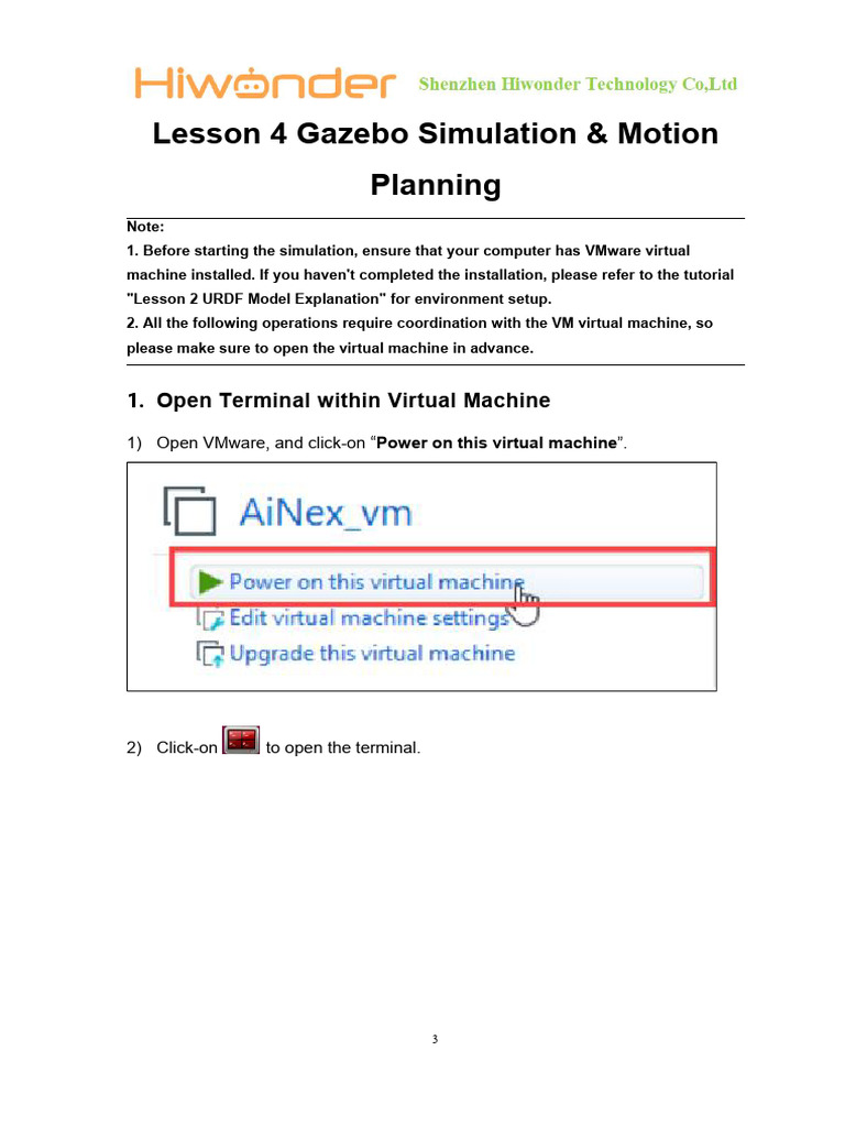 Lesson 4 Gazebo Simulation And Motion Planning Pdf Simulation Virtual Machine