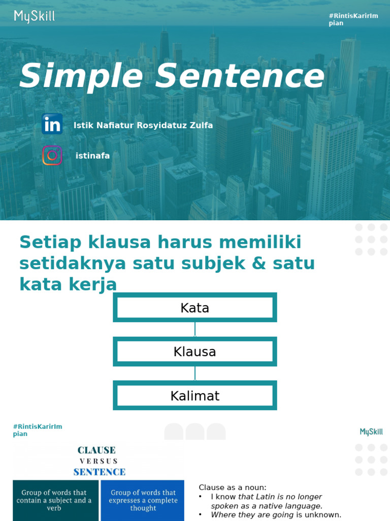 5. Simple Sentence | PDF | Linguistic Typology | Linguistic Morphology