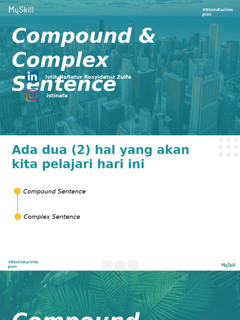 Compound & Complex Sentence (Rev) | PDF | Semantics | Linguistics