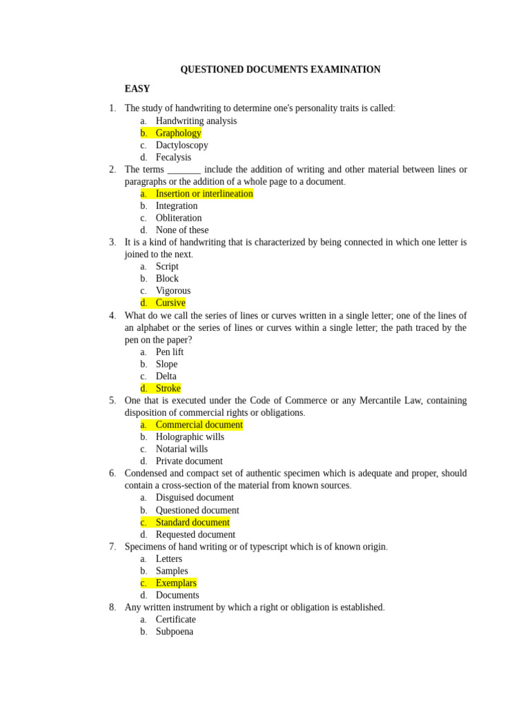 Questioned Documents Examination (Loyola, Carl) | PDF | Graphology