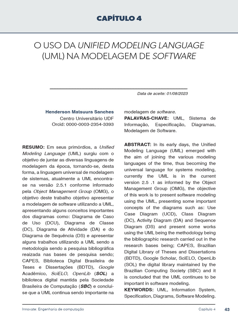 UML na Modelagem de Software | PDF | Linguagem de modelagem unificada ...