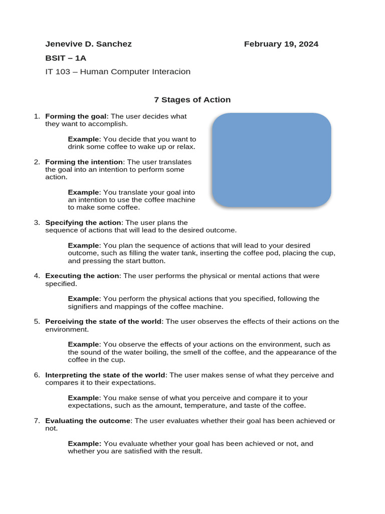 Seven Stages of Action | PDF