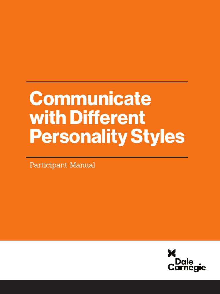 1 Communicate With Different Personality Styles PM V4 | PDF | Decision ...