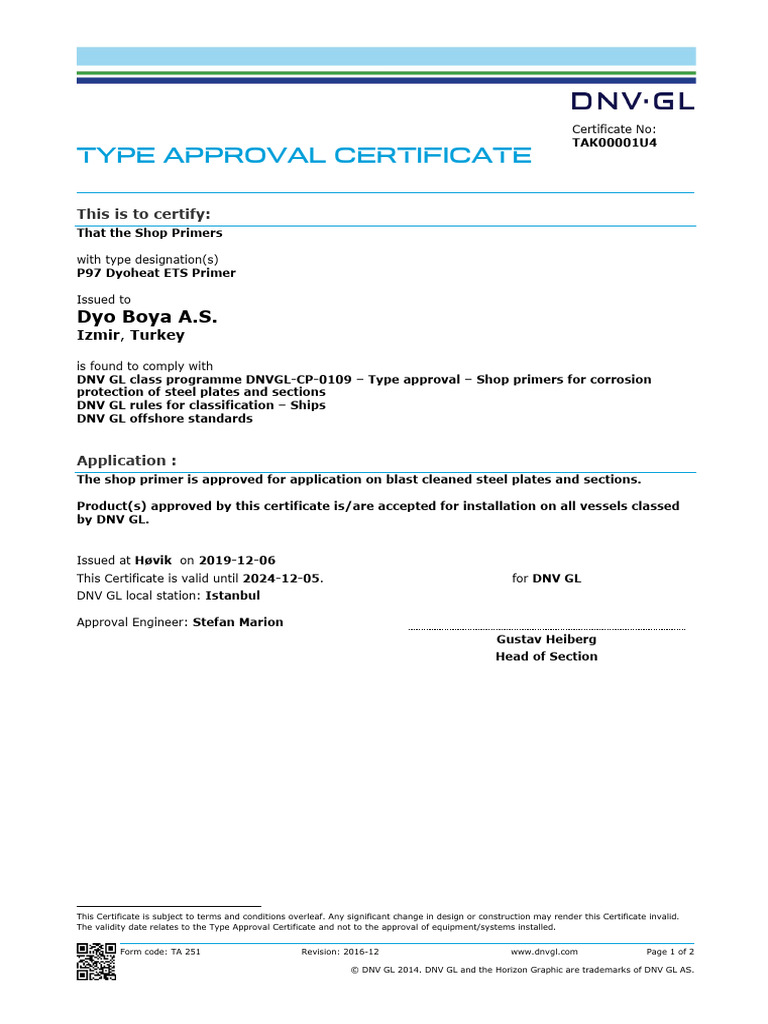 p97 Dyoheat Ets Primer Kaynak Tip Onay Sertifikasi | PDF | Business