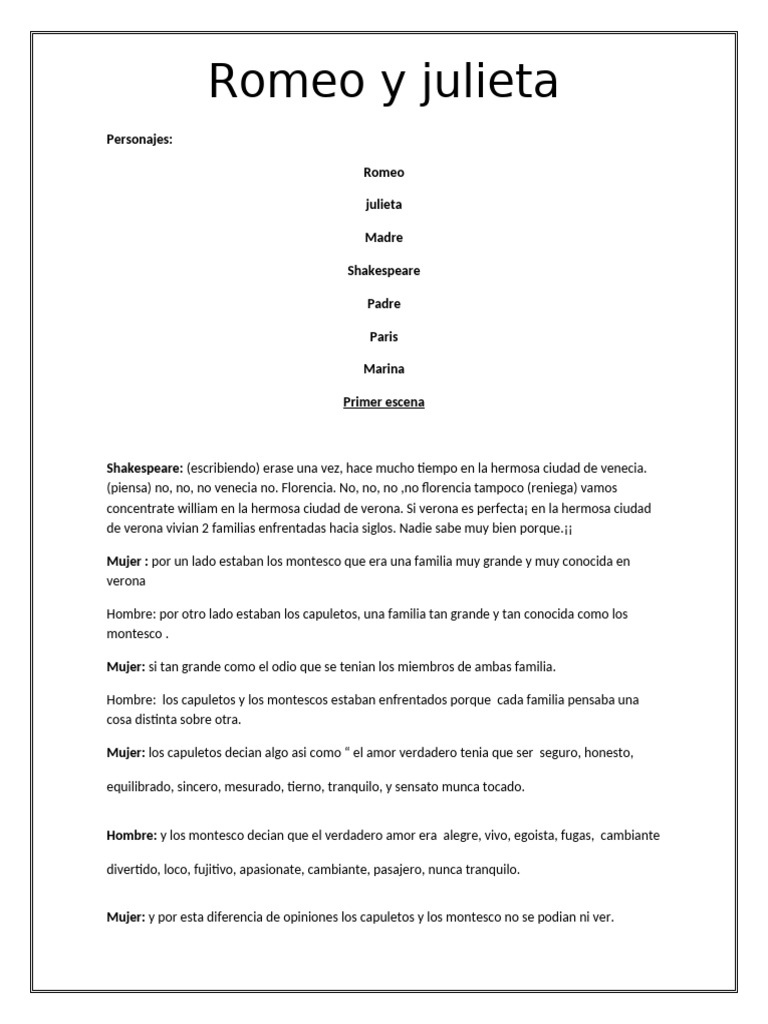 Romeo y Julieta | PDF | Romeo y Julieta | William Shakespeare