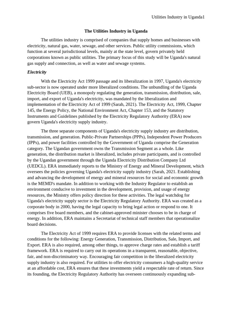 UTILITIES INDUSTRY | PDF | Efficient Energy Use | Energy Management