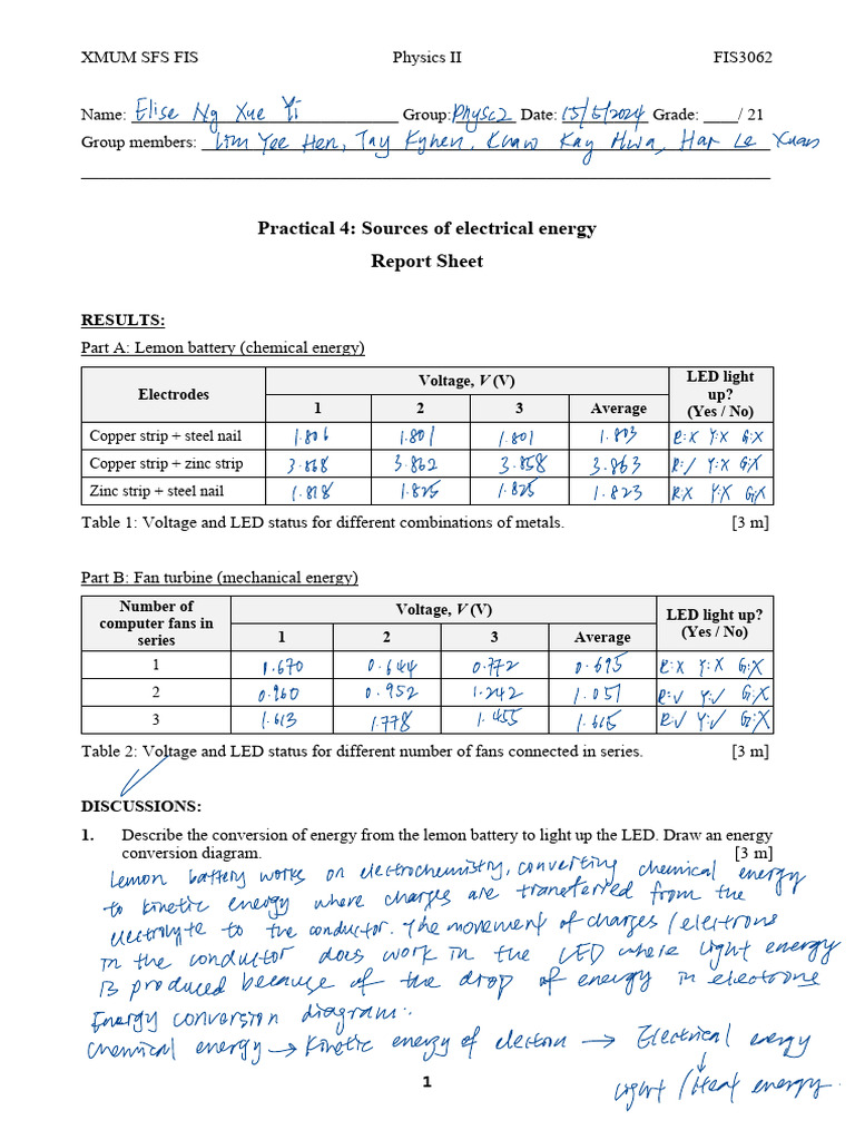 Practical 4 Sources of Electrical Energy | PDF | Electromagnetic ...