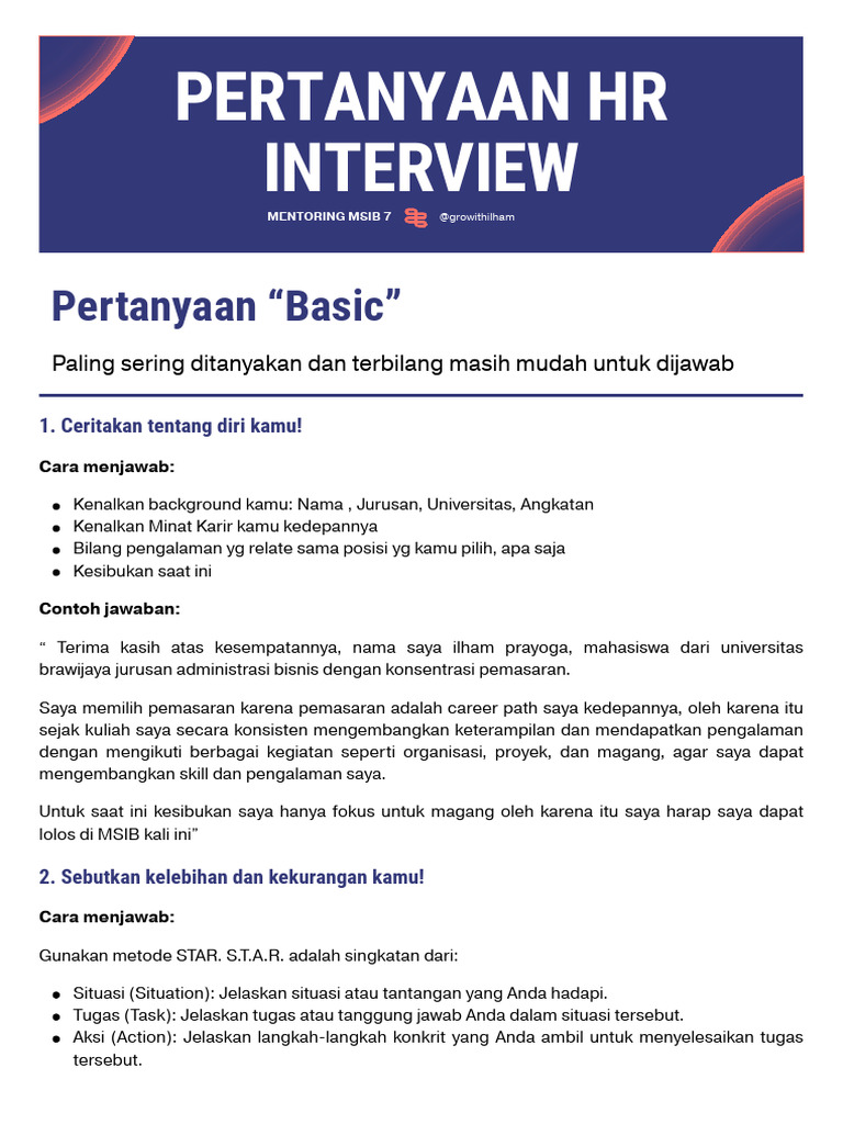 HR Interview | PDF