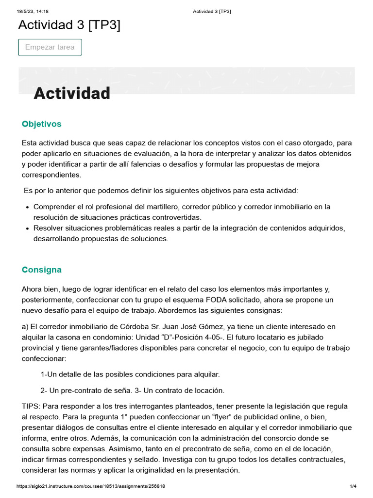 Integracion Actividad 3 [TP3] | PDF | Hipotecas