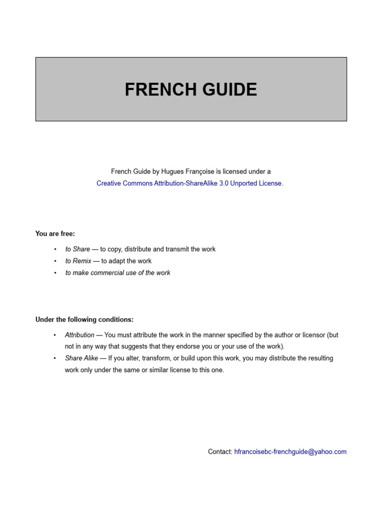 French Guide | PDF | Semantic Units | Morphology