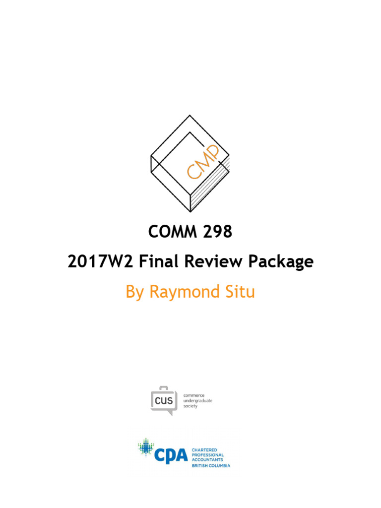CMP - 2017WT2 - COMM298 - Final Solutions | PDF | Bonds (Finance) | Cost Of Capital