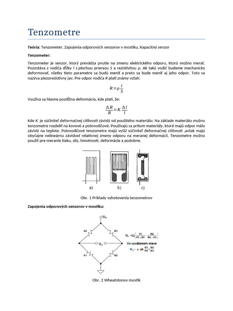 SKR Cvicenie Tenzometer | PDF