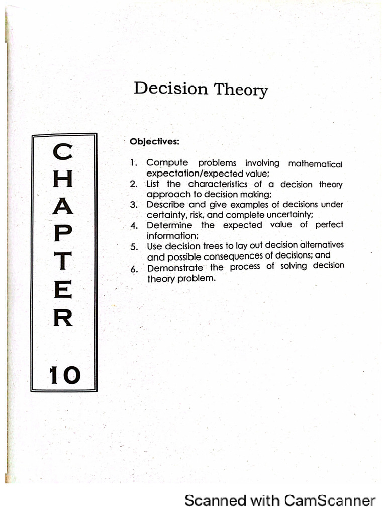 Decision Theory | PDF