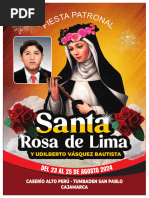 Programa Fiesta Patronal Santa Rosa 2025 | PDF