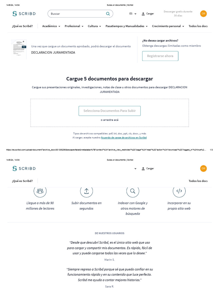 Suba Un Documento - Scribd | PDF | Scribd | Red mundial