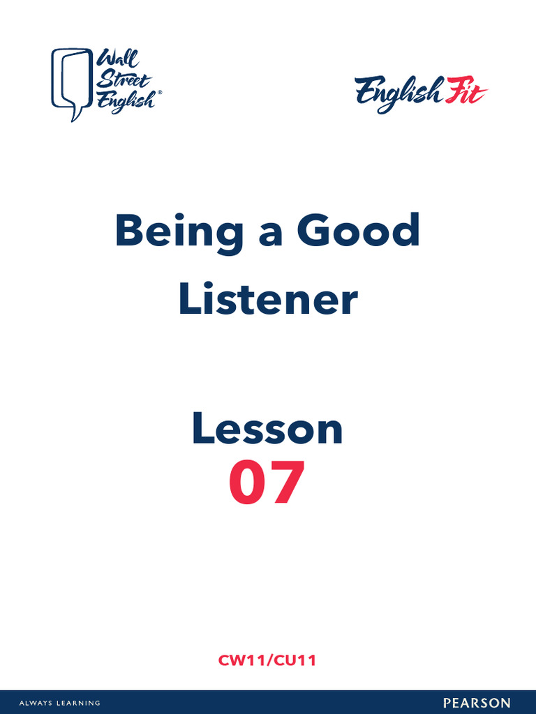 L007 - CW11 - CU11 - Being A Good Listener - V2 | PDF | Question