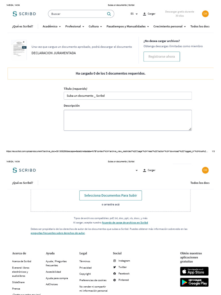 Suba Un Documento 2 | PDF | Scribd
