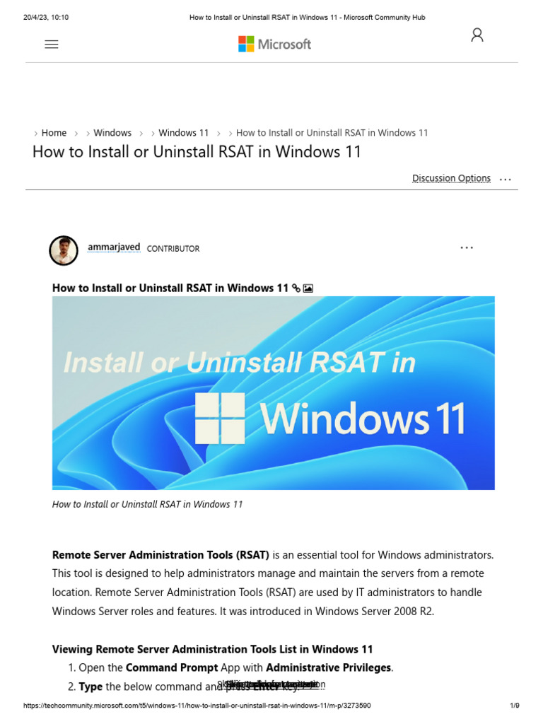 How To Install or Uninstall RSAT in Windows 11 - Microsoft Community ...