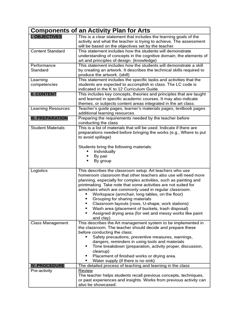 Guide For Lesson Planning Pdf Teachers Learning